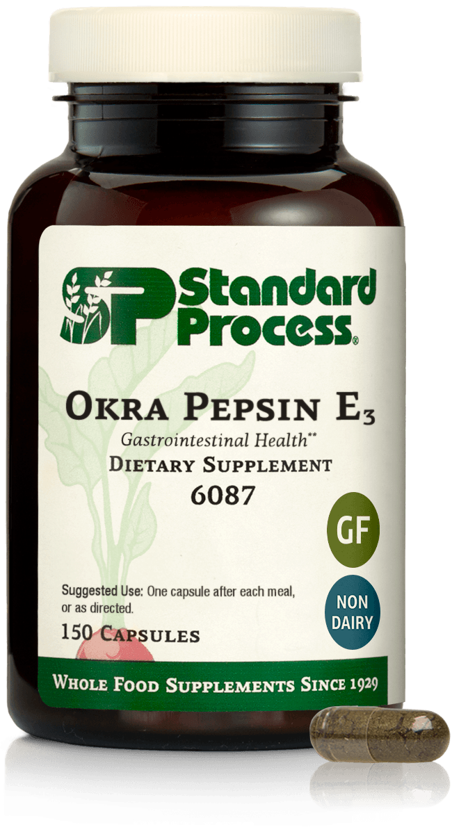 Okra Pepsin E3, 150 Capsules – Infinite Wellness Natural Healing Center
